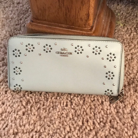 Coach | Bags | Coach Flower Wallet With Rivets | Poshmark